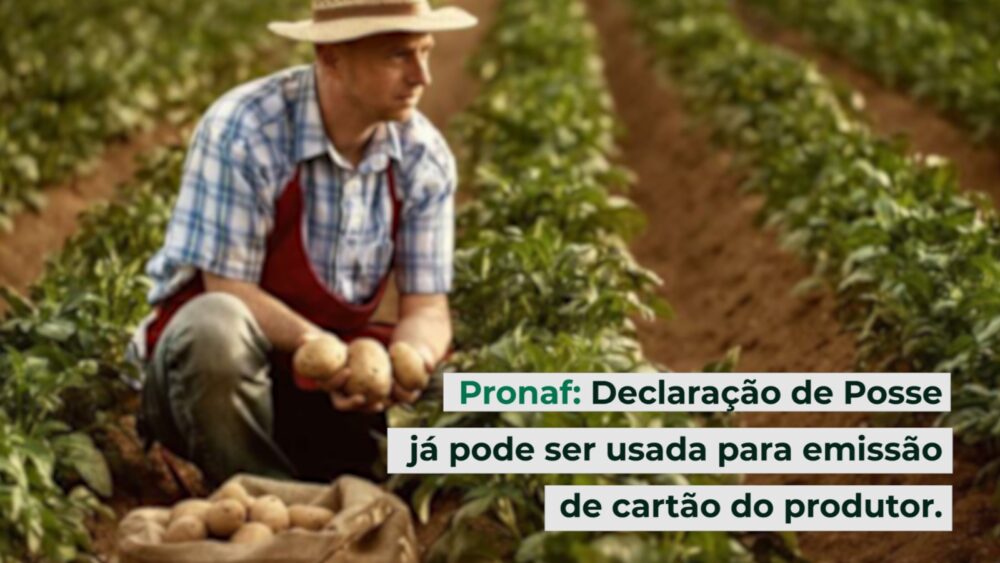 Pronaf: Declaração de Posse já pode ser usada para emissão de cartão do ...